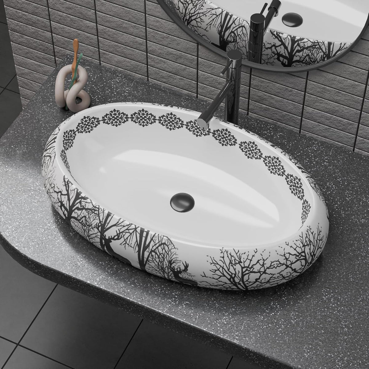 REMANENCE-ROUND Premium Countertop Wash Basin for Luxury Bathrooms, Bo ...